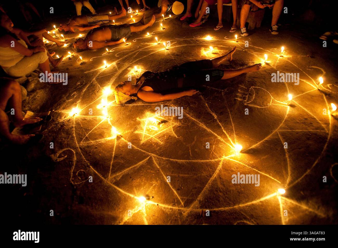 Oct. 11, 2011 - Chivacoa, Yaracuy, Venezuela - A pilgrim goes into ...