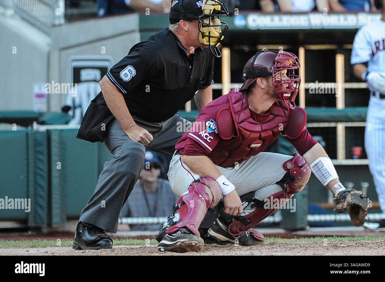 June 21, 2012 - Omaha, Nebraska, U.S. - Catchers at the College World ...