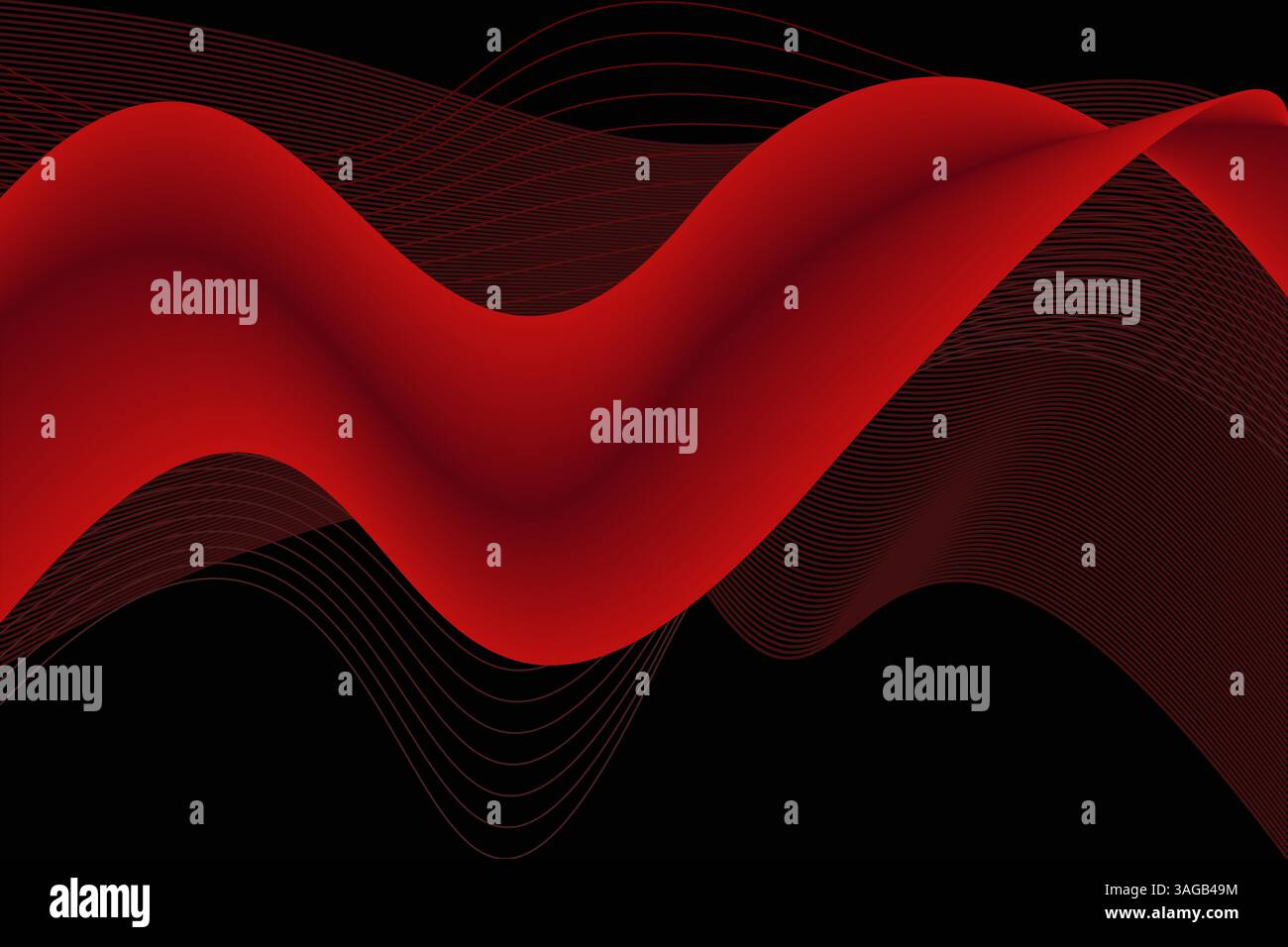 Red stripes background. Futuristic red and black background. Red waves. Fruid waves texture ...