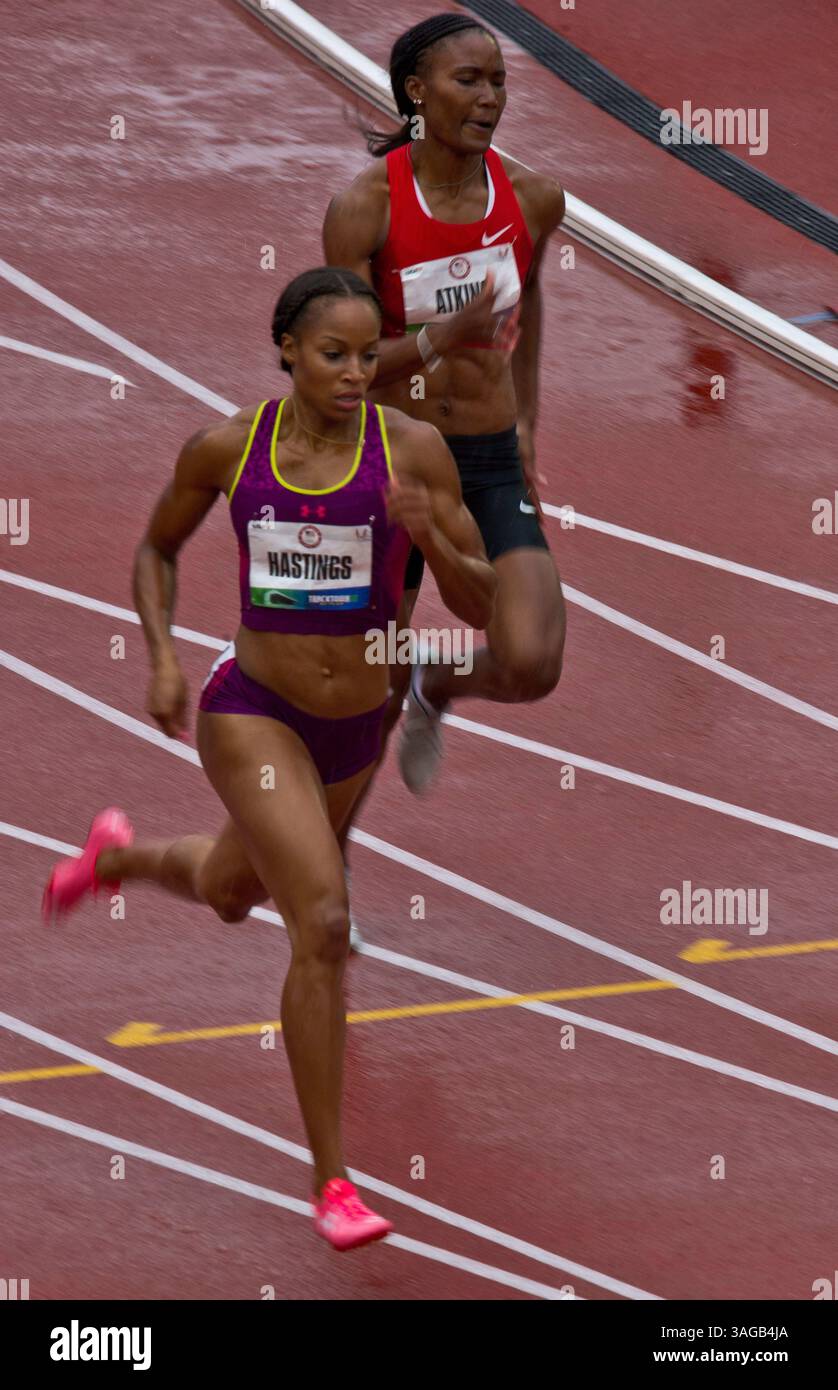 June 22, 2012 - Eugene, Oregon, U.S - Natasha Hastings (USA) wins the ...