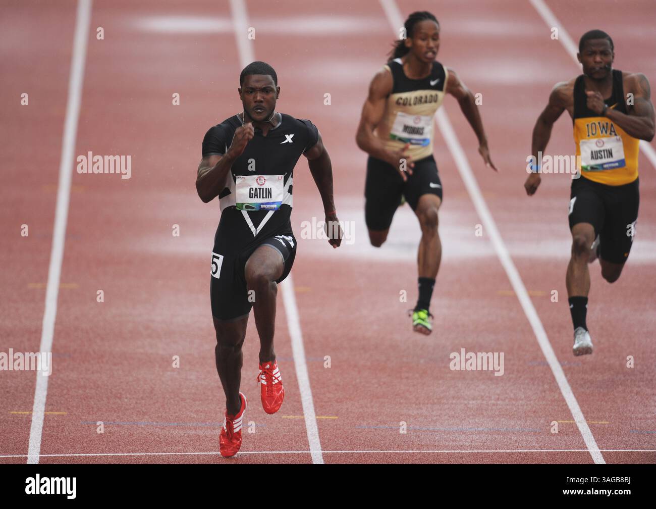 June 23, 2012 - Eugene, Oregon, U.S - Justin Gatlin (USA) wins his heat ...
