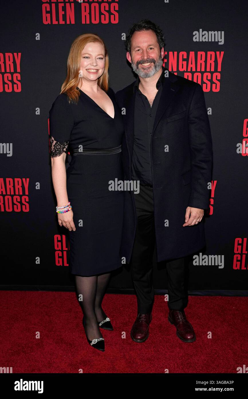 Sarah Snook and Dave Lawson attend the Broadway opening night of ...