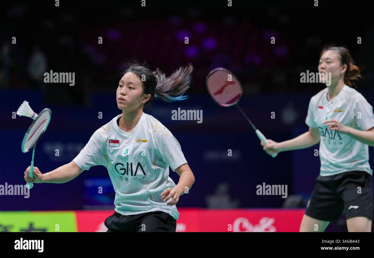 Ningbo, China's Zhejiang Province. 8th Apr, 2025. Xiao En Heng (L)/Jin ...