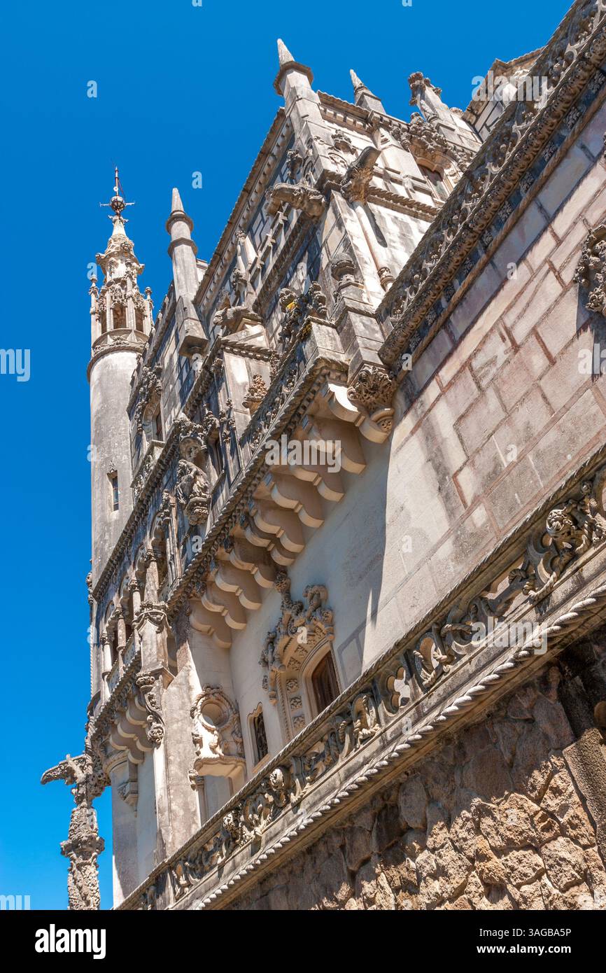 Gothic-Renaissance architecture of the Quinta da Regaleira palace in ...