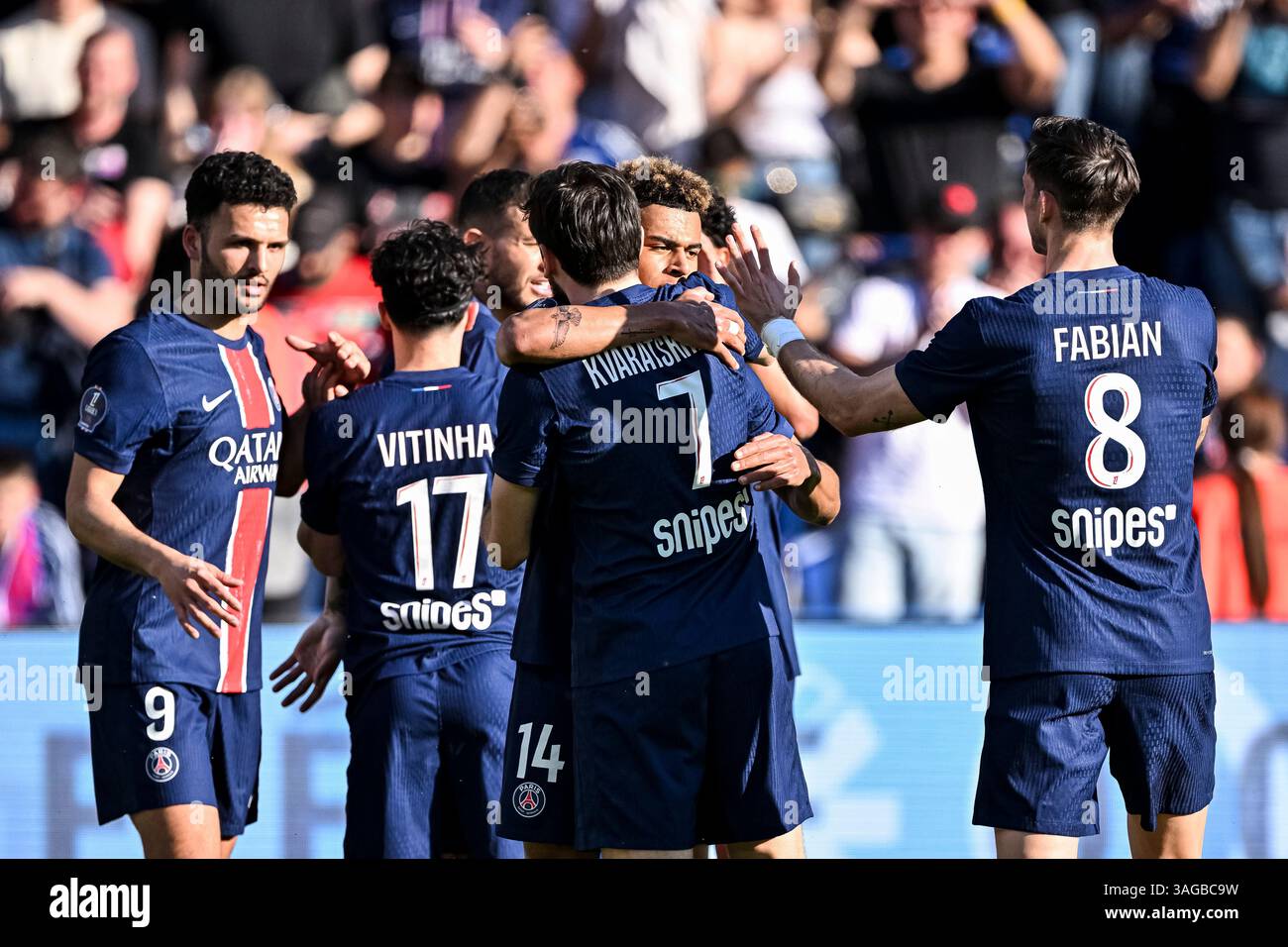 Paris, France. 05th Apr, 2025. PARIS, FRANCE - APRIL 6: Desire Doue of ...
