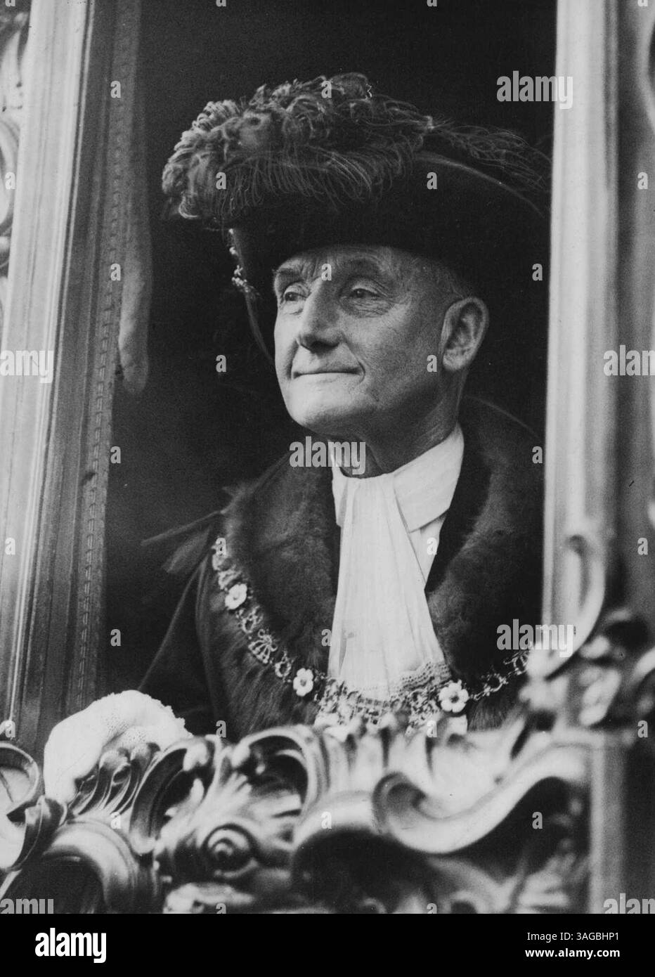 Sir George Broadbridge former lord mayor of London, smiles from his ...