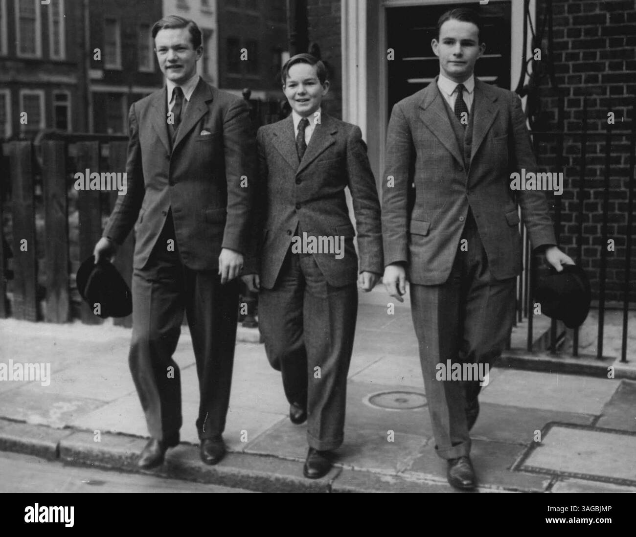 On their way to the house to here father's speech are (From left ...