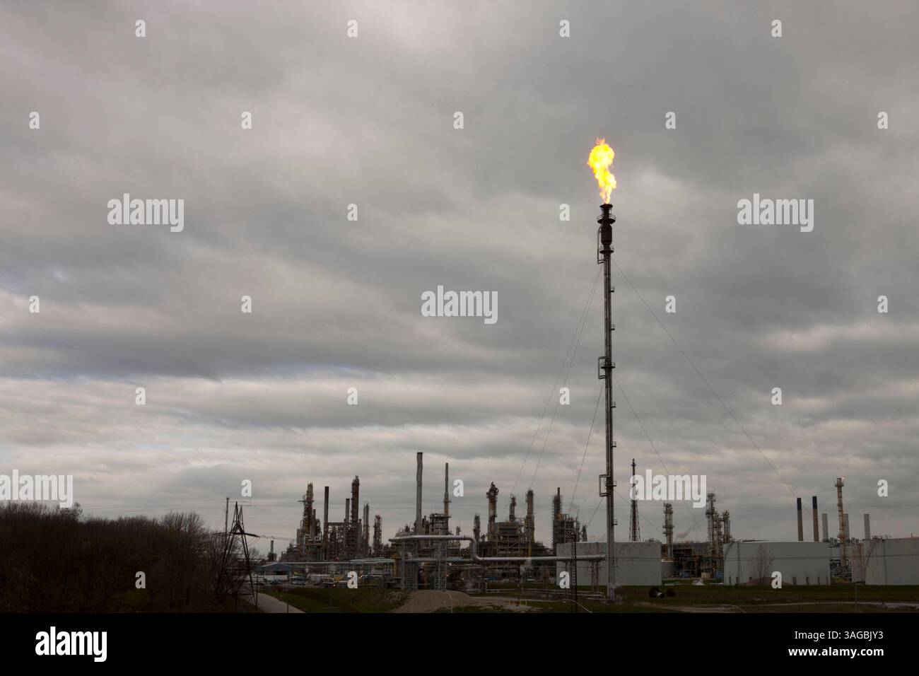 April 24, 2011 - Toronto, Ontario, Canada - A flare is visible from one ...
