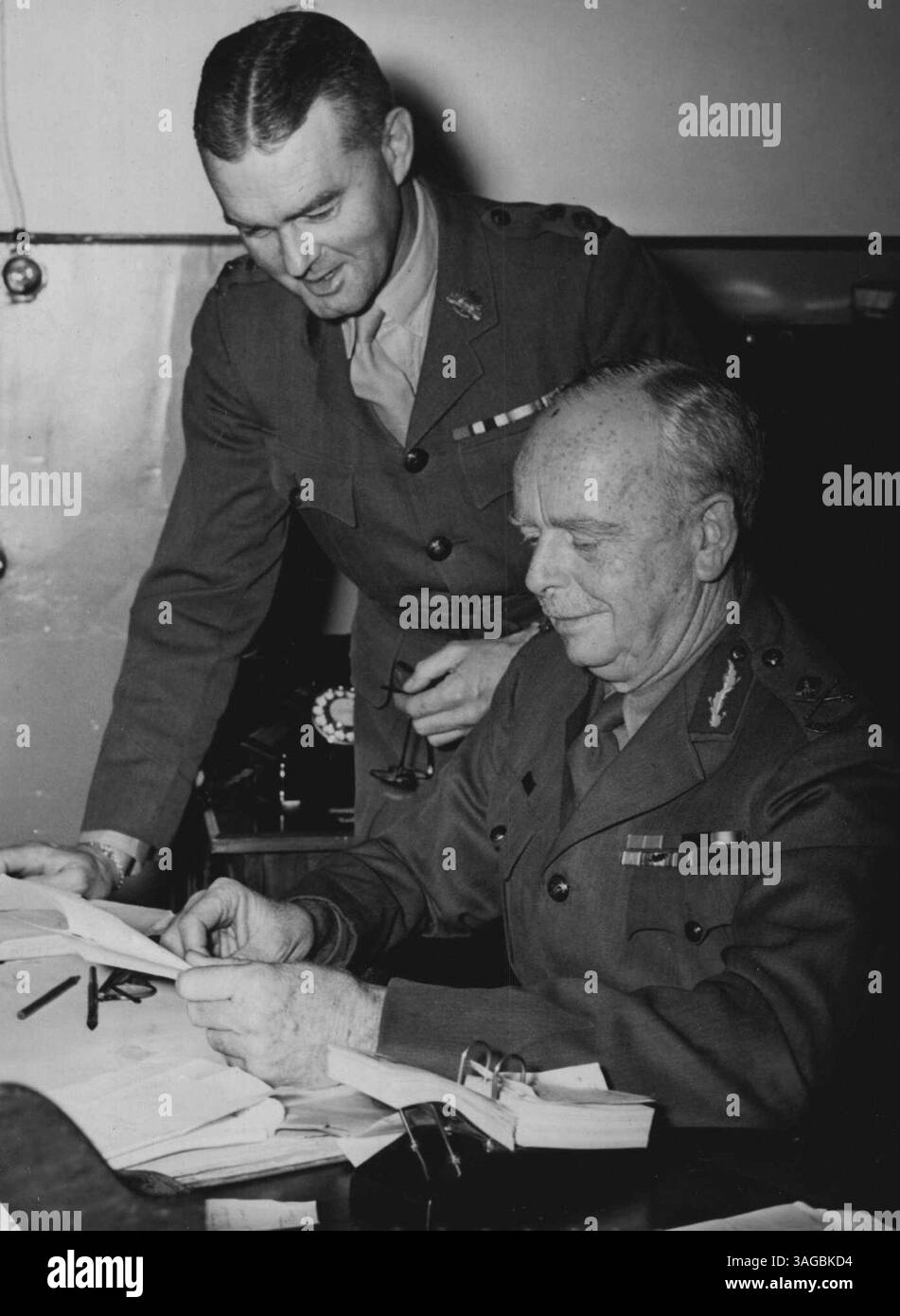 Major Gen Burston. April 14, 1942 Stock Photo - Alamy