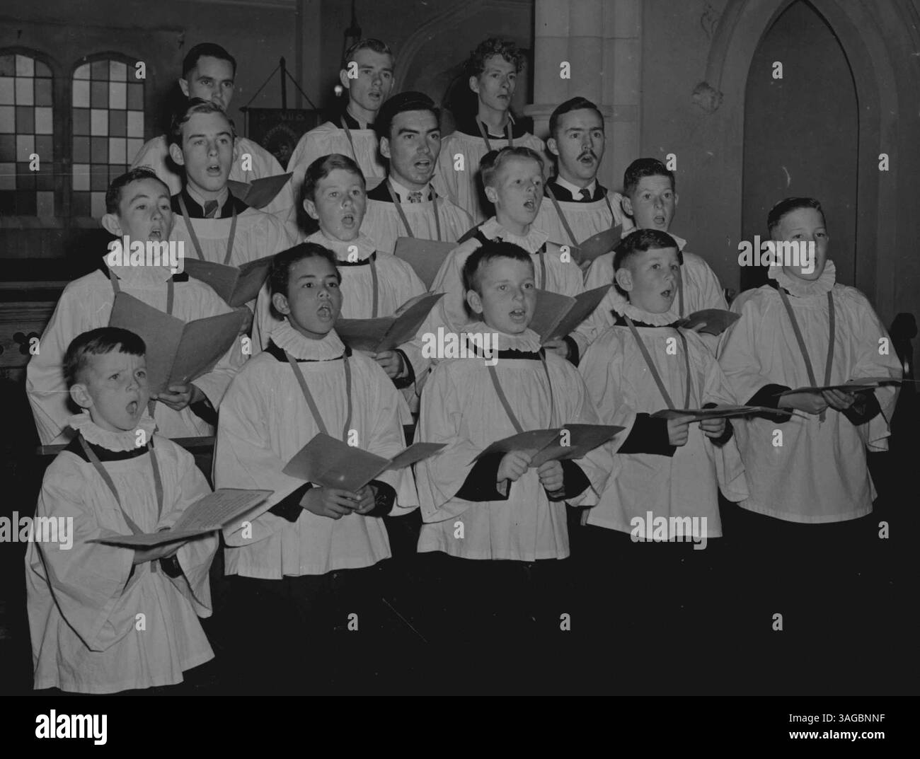 Male choir St. Paul's Church. January 04, 1950. (Photo by The "N.Z ...