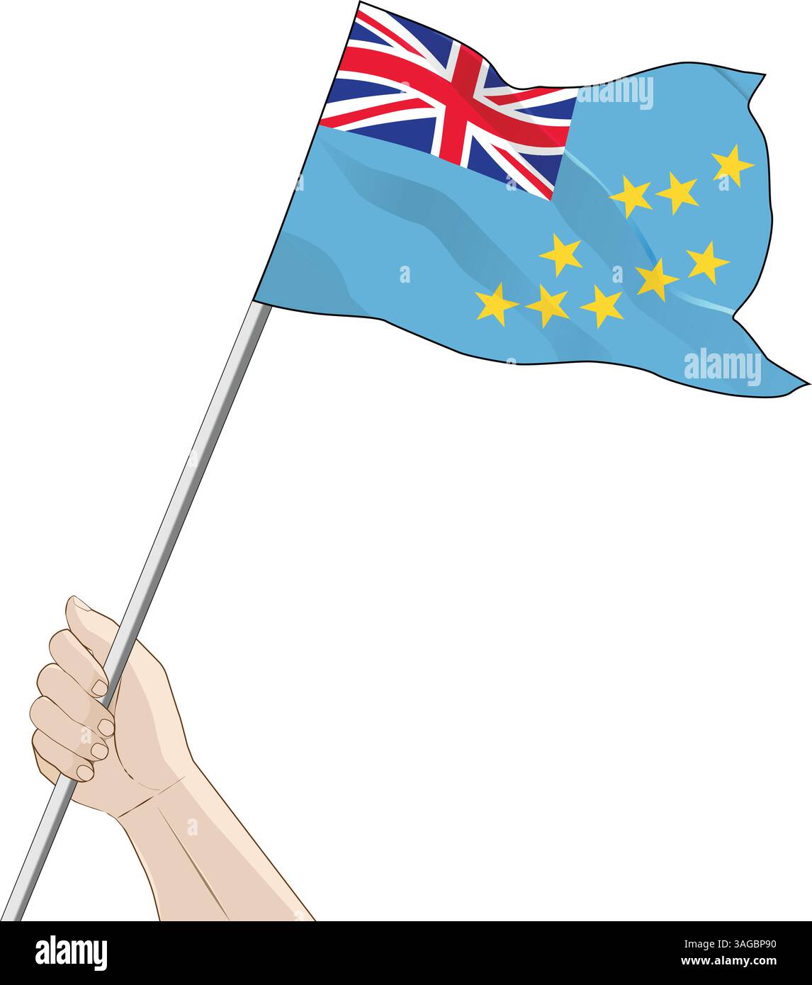 Tuvalu flag clip art hi-res stock photography and images - Alamy