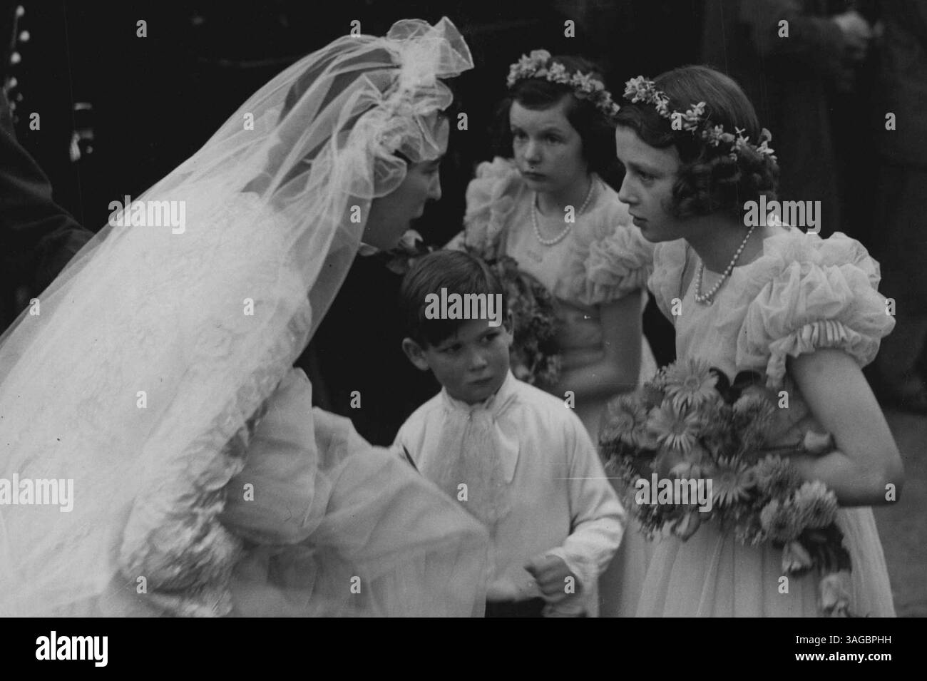 Royal Guests At St. Margaret's Wedding. Picture Shows:- After her ...