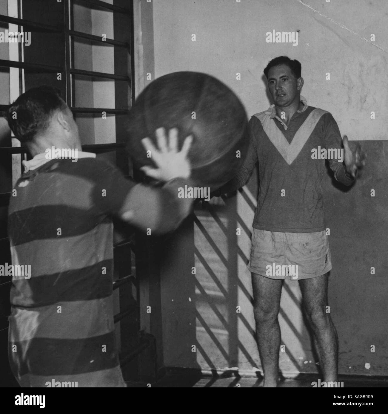 L to R With Ball Peter Rothwell and Allan Cameron. March 25, 1953 Stock ...