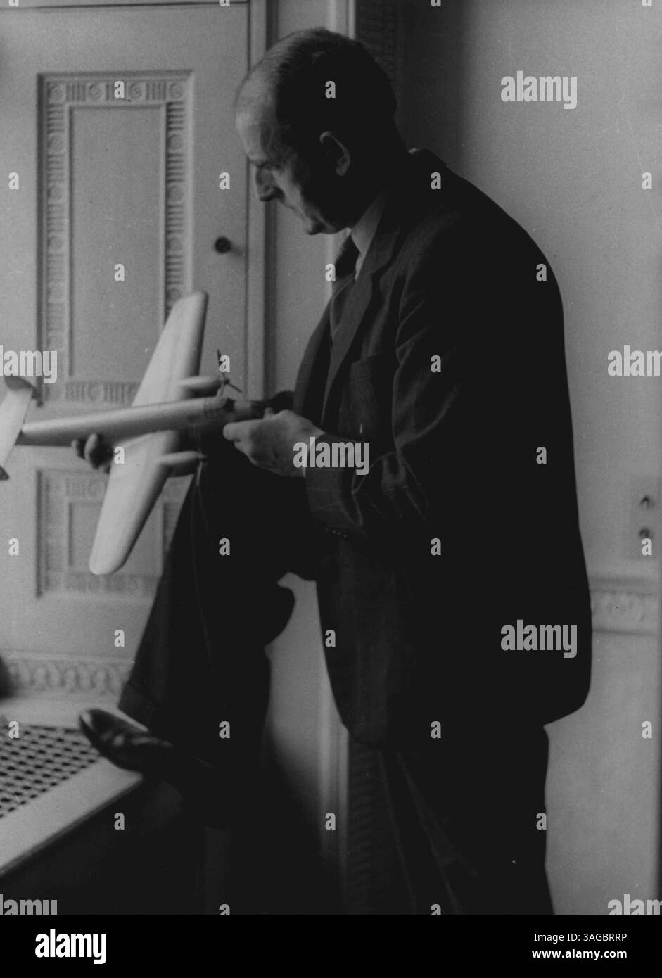 "Hurricane" Camm: Mr. Sydney Camm with a model of the Original ...