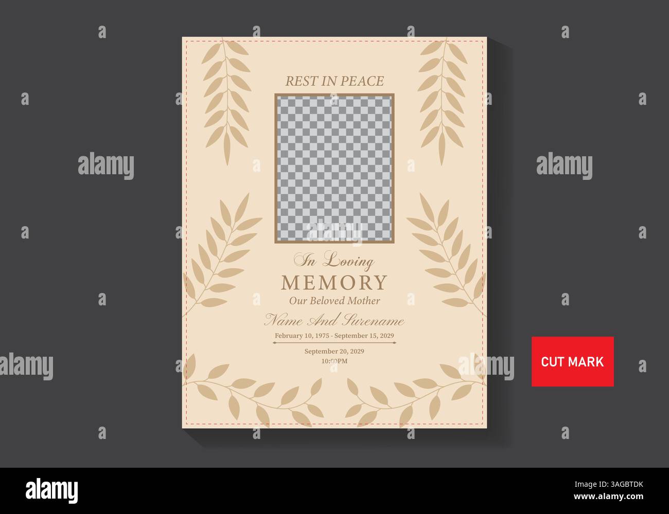 Memorial Funeral Flyer Templates illustration Stock Vector Image & Art ...