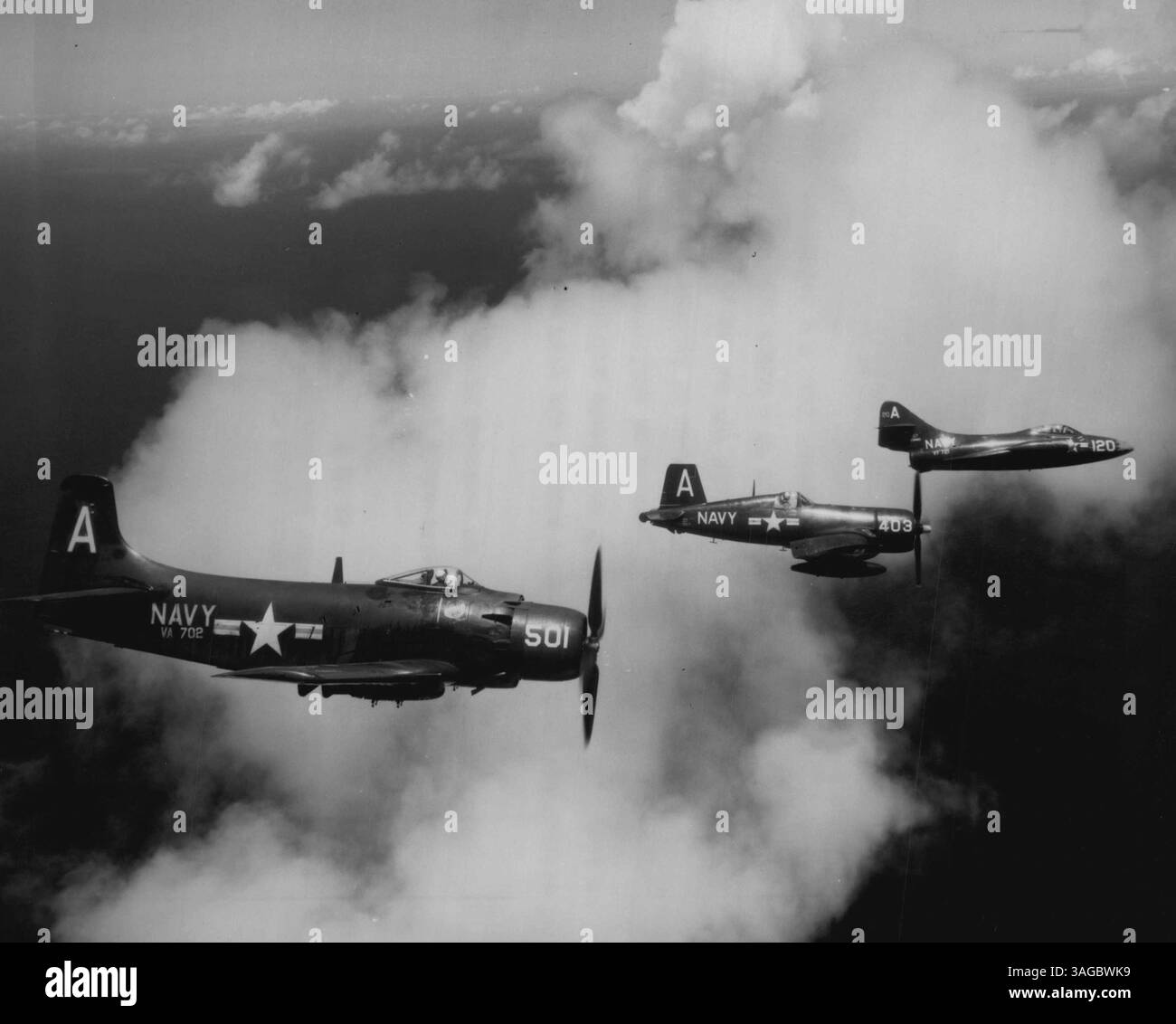 Navy Air Over Korea -- A Navy photo-pilot catches three of the USS ...