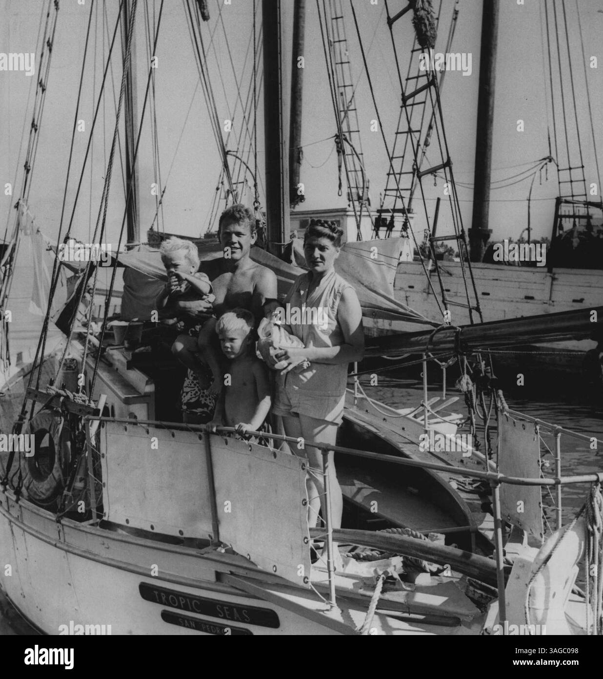 Leaving Tahiti under after a six month's respite from sailing during ...