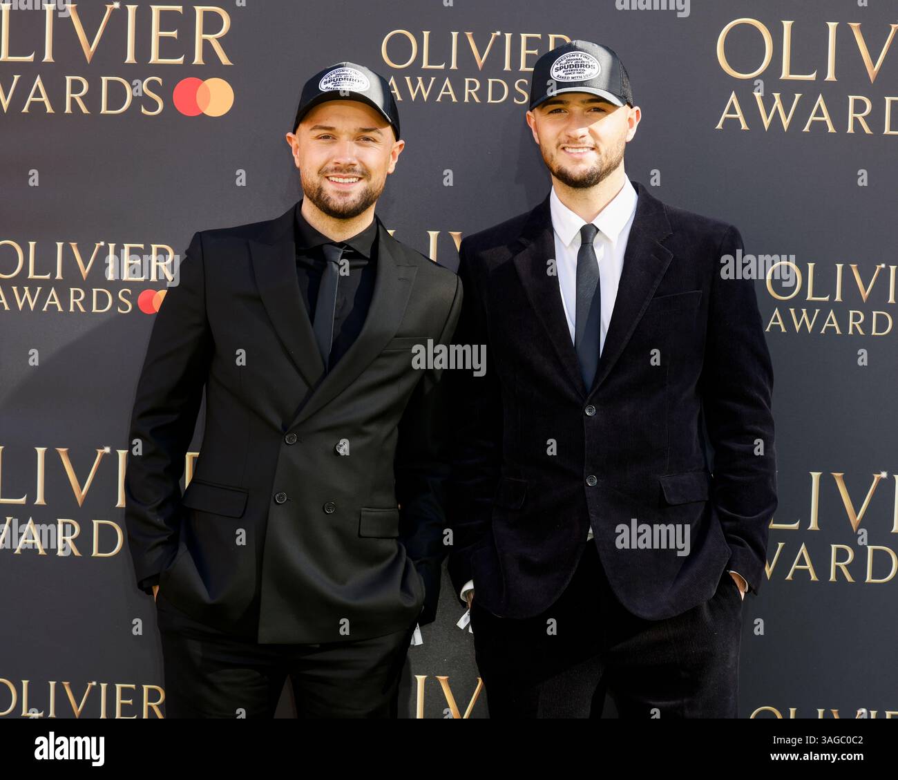 Jacob Nelson and Harley Nelson attend the Olivier Awards 2025 at the ...