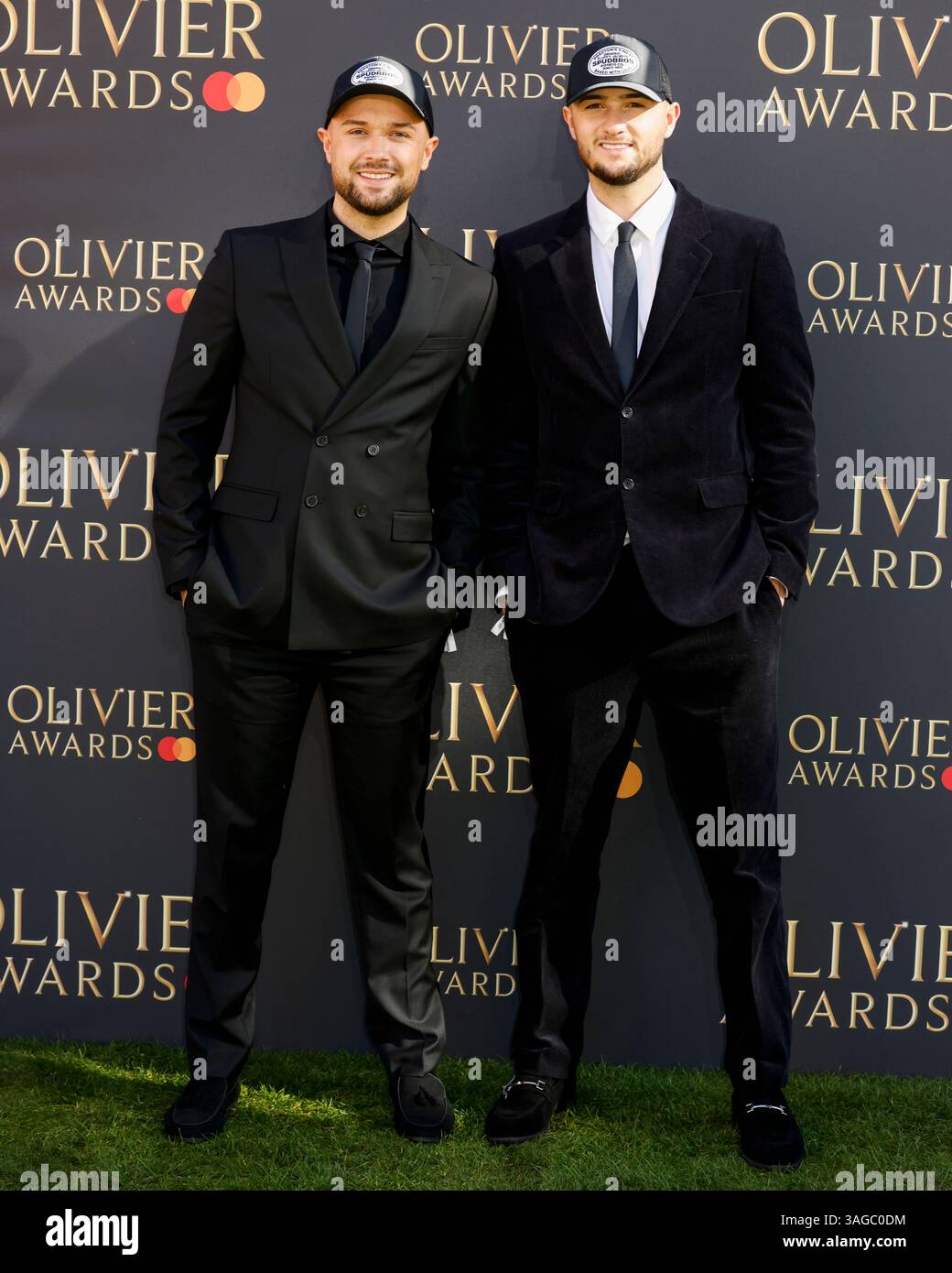 Jacob Nelson and Harley Nelson attend the Olivier Awards 2025 at the ...