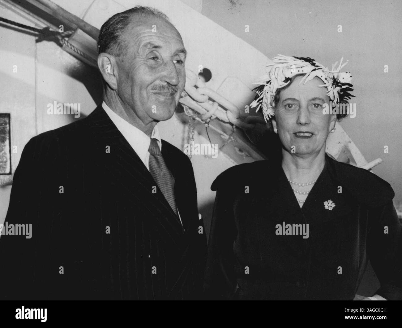 Lord, Lady Brookeborough P.M. Northern Ireland. December 18, 1954 Stock ...