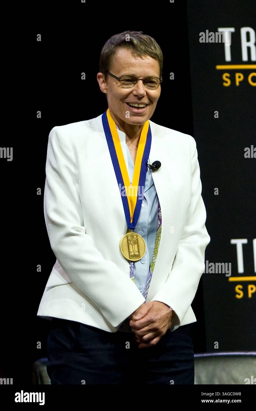 June 27, 2012: Title IX pioneer Chris Ernst during The Sports Museum's ...
