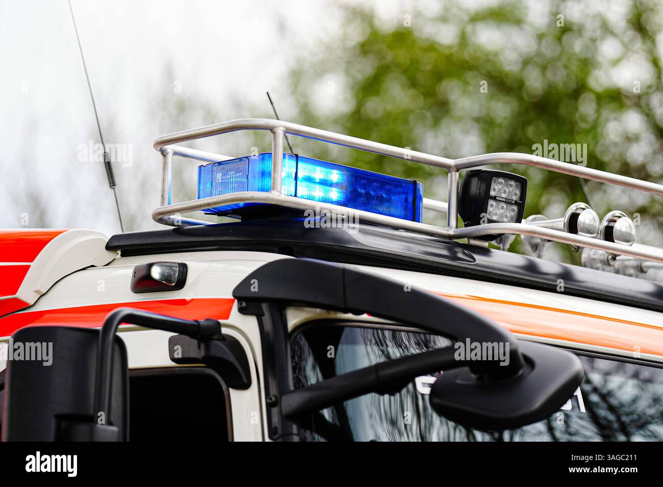 Ahrensburg Themenfoto: Feuerwehr, 08.04.2025 Signalanlage mit Blaulicht ...