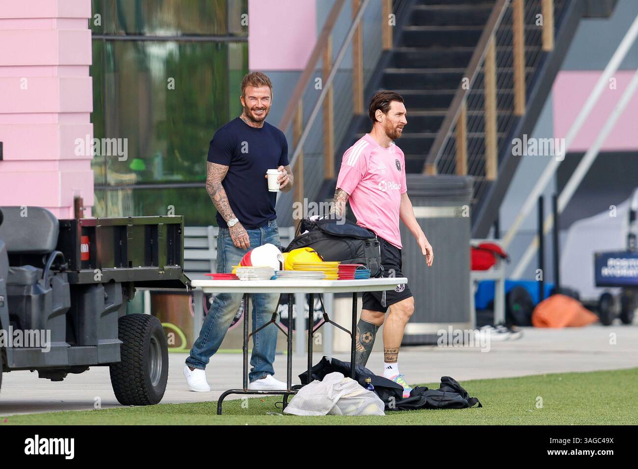 FORT LAUDERDALE, FL - APRIL 08: Co-owner of Inter Miami CF David ...