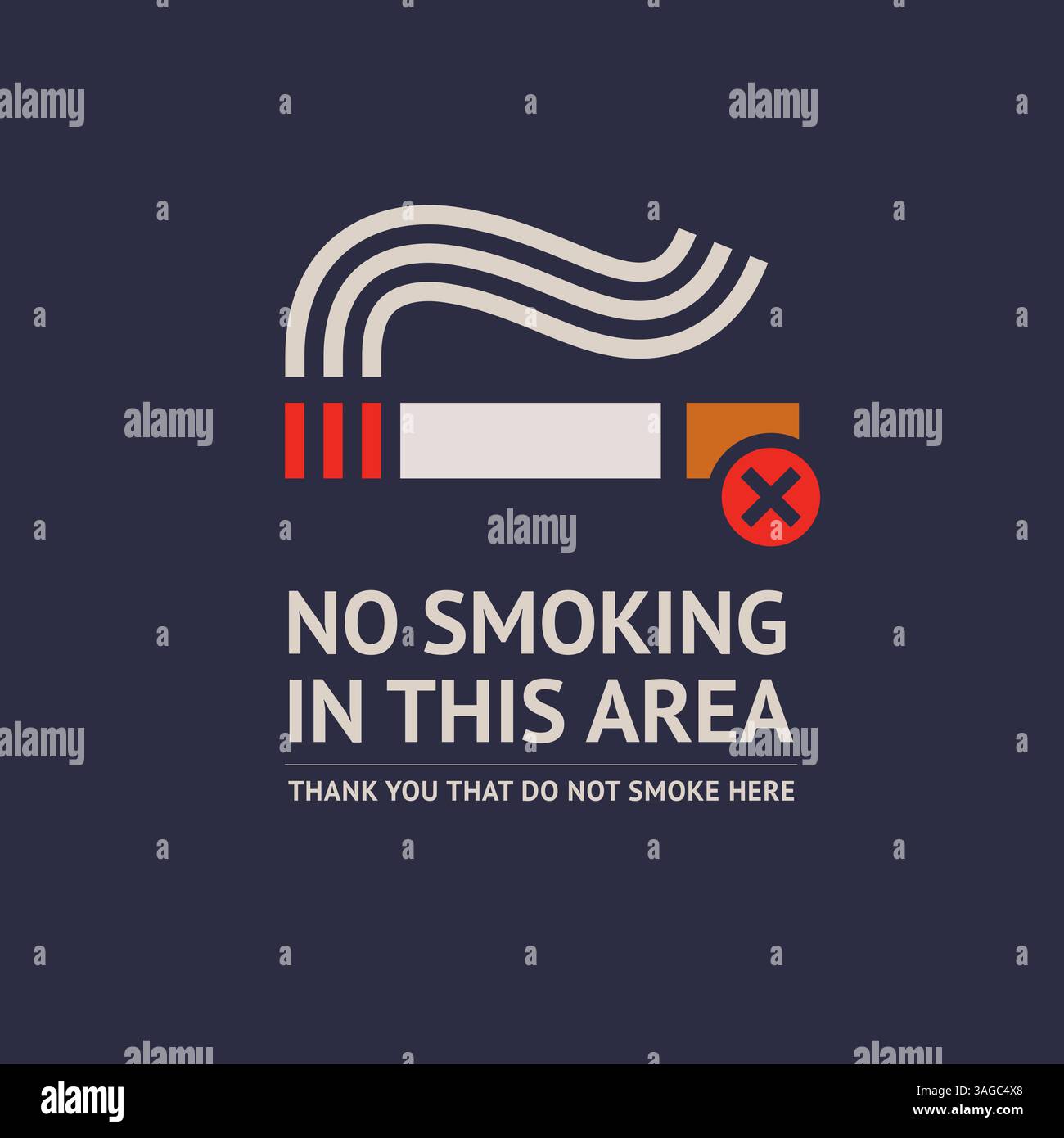 No smoking sticker, label no smoking in this area Stock Vector Image ...