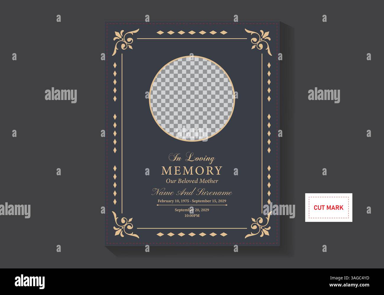 Memorial Funeral Flyer Templates illustration Stock Vector Image & Art ...