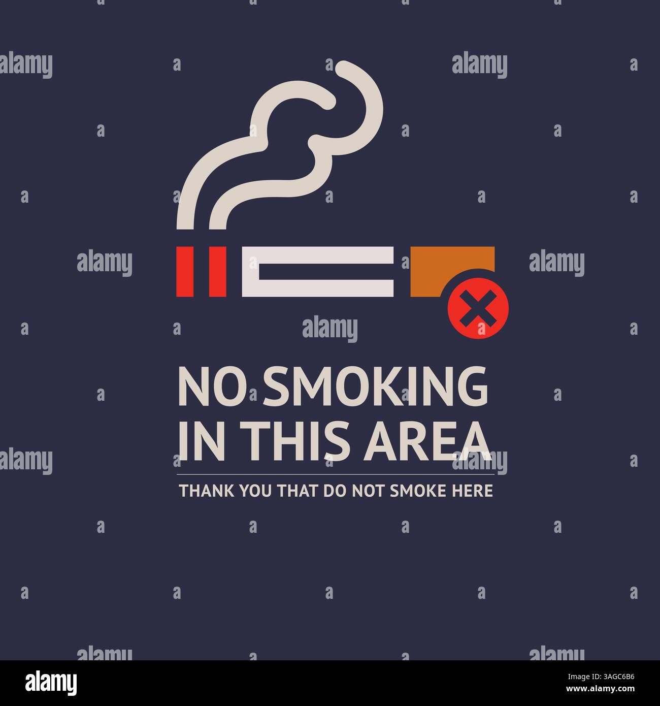 No smoking sticker, label no smoking in this area Stock Vector Image ...