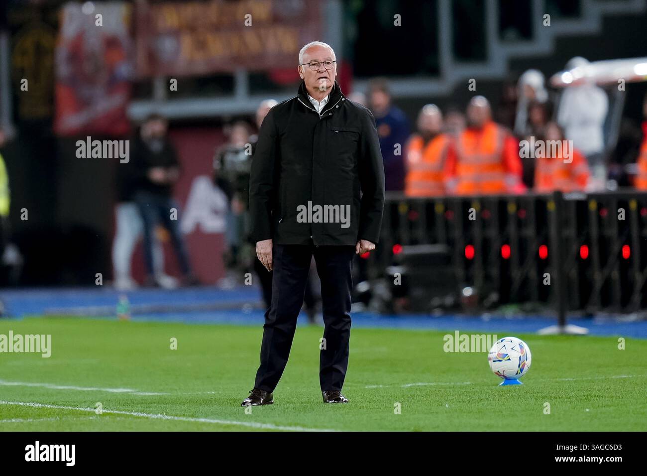 Rome, Italy. 06th Apr, 2025. Claudio Ranieri head coach of AS Roma ...