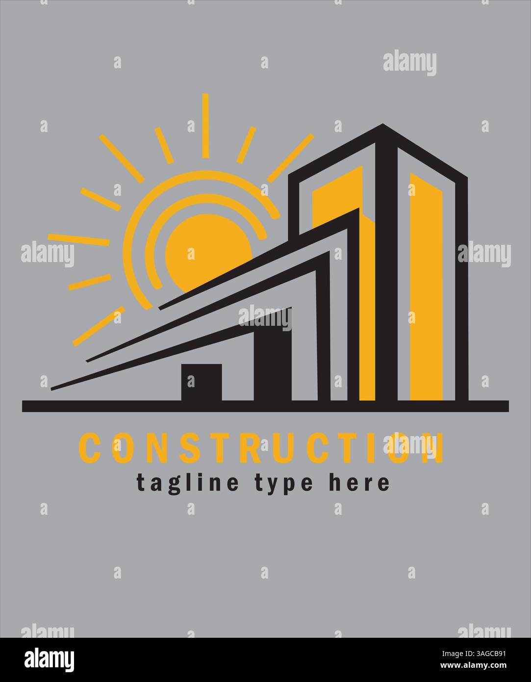 Construction and Real Estate company logo design Stock Vector Image ...