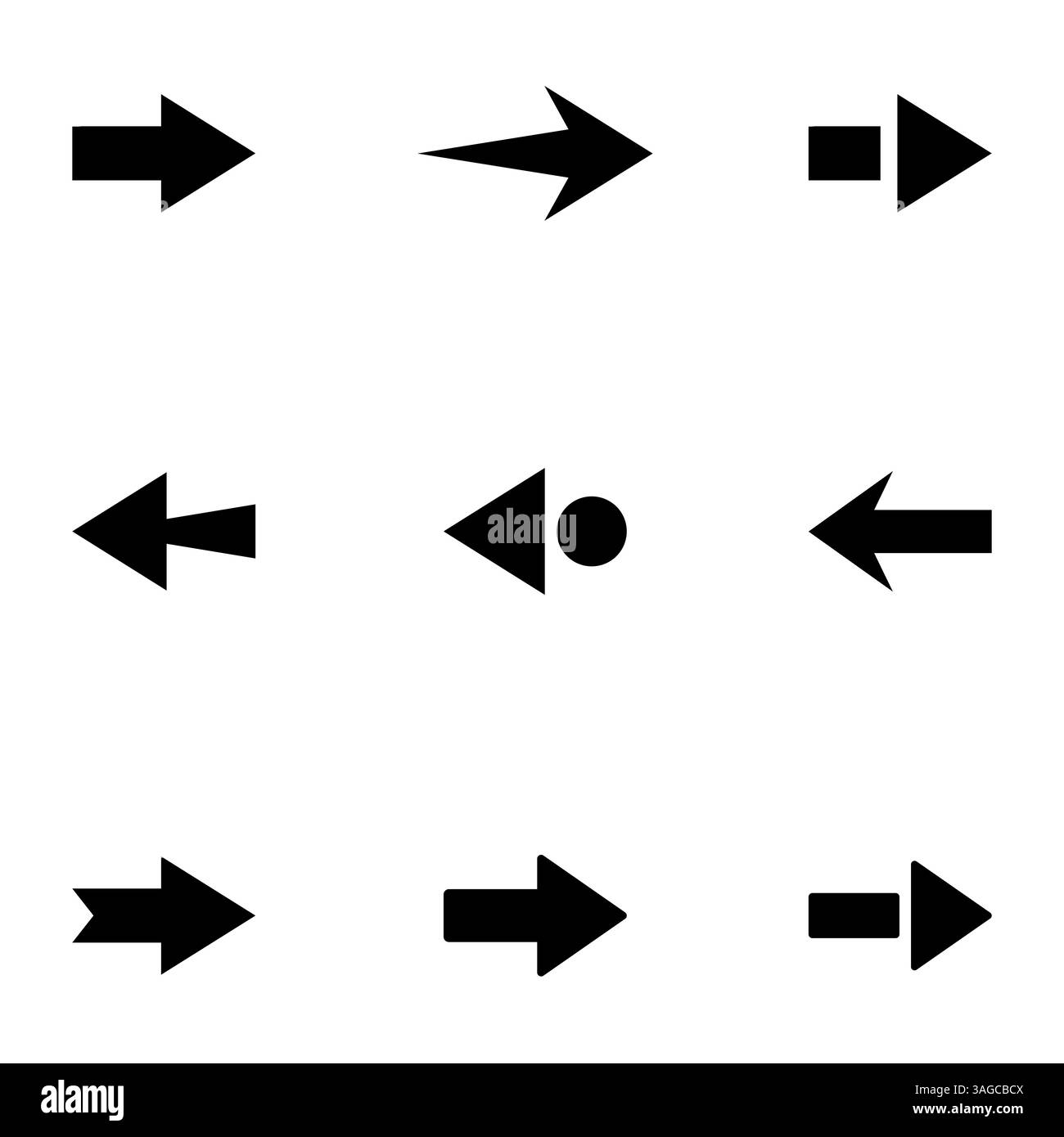 Different cursor arrow direction symbols in flat style Stock Vector ...