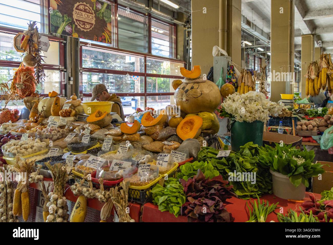 BUCHAREST, ROMANIA. Obor Marketin the city of Bucharest with fruits and ...