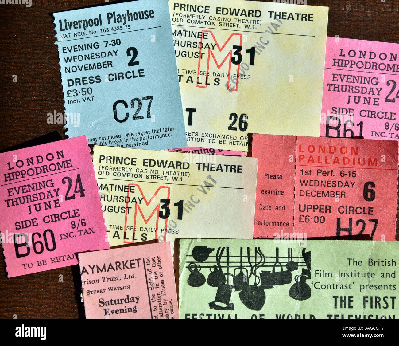 Vintage ticket stubs hi-res stock photography and images - Alamy