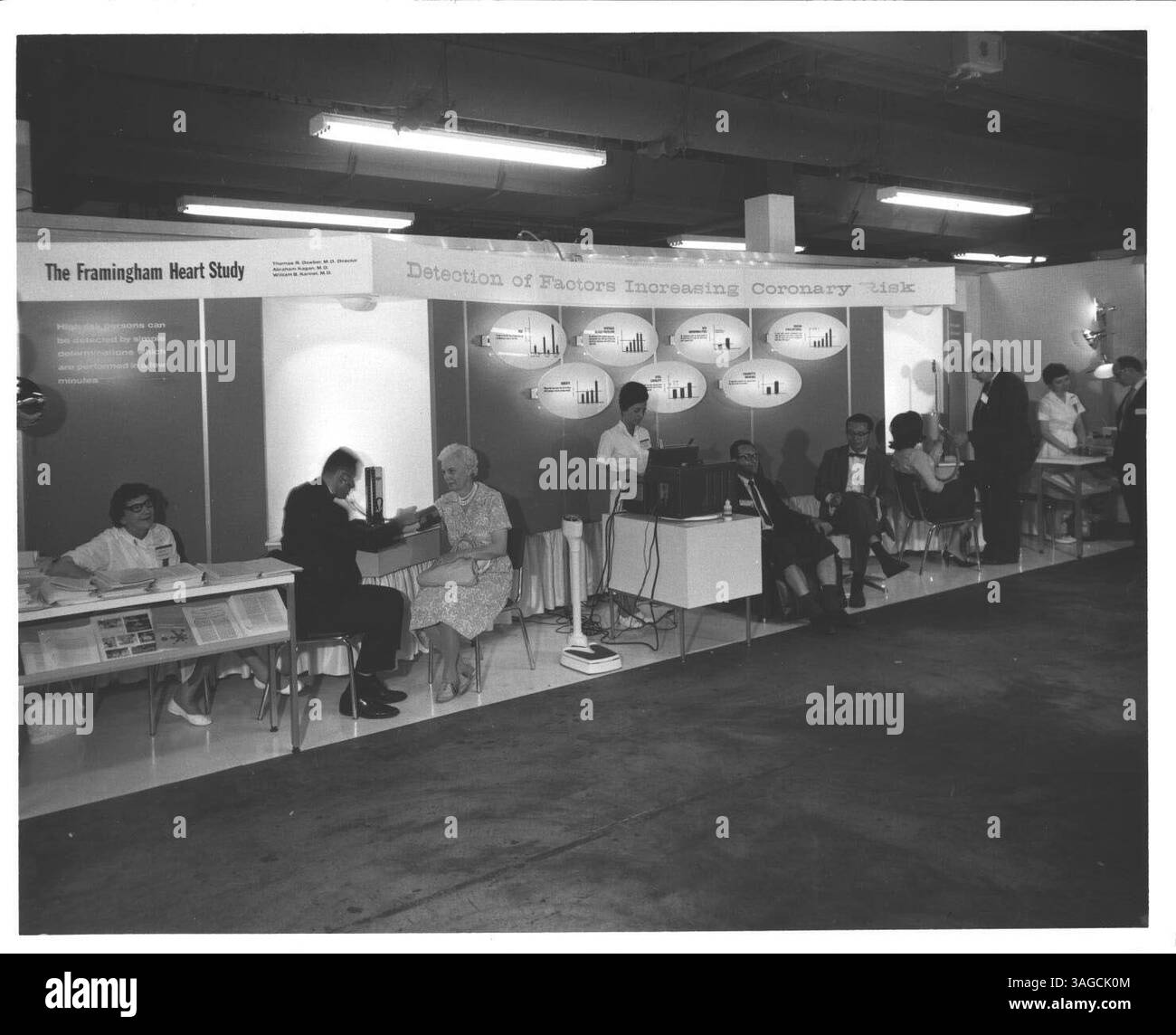 Jan. 01, 1950 - Framington, Massachusetts, U.S. - PICTURED: A Framingham Heart Study exhibition ...