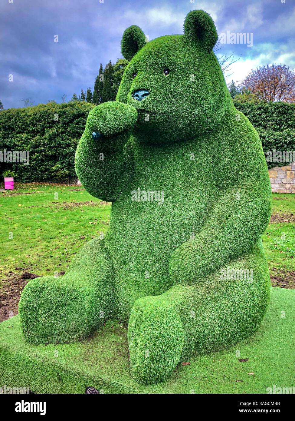 Topiary Bear in a garden Stock Photo - Alamy