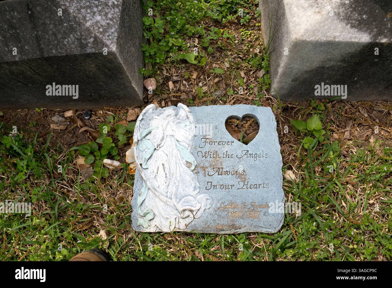 Grave of Lucille Selig Frank (between stones of her parents), wife of ...