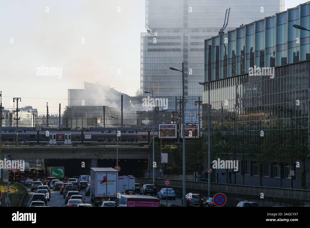 Smoke is still billowing from the recycling plant in Paris, and ...