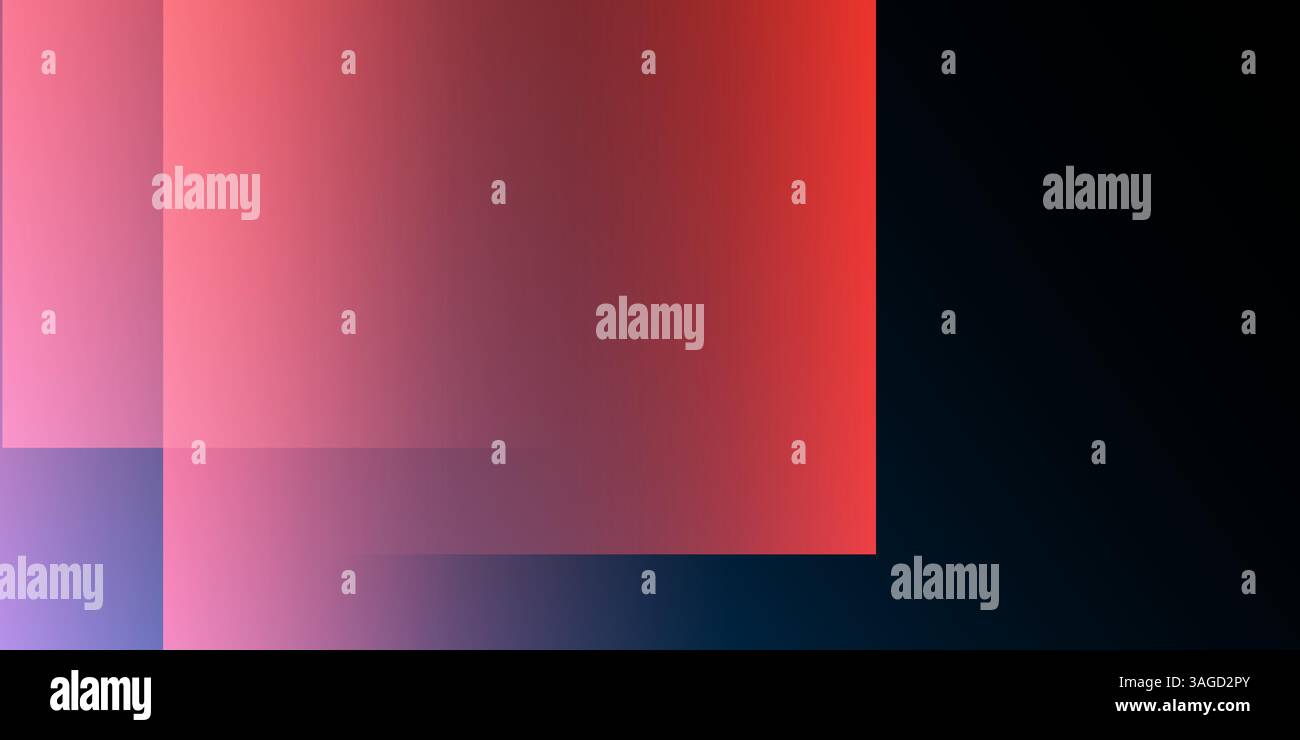 A modern abstract design featuring a smooth red gradient background with overlapping transparent ...