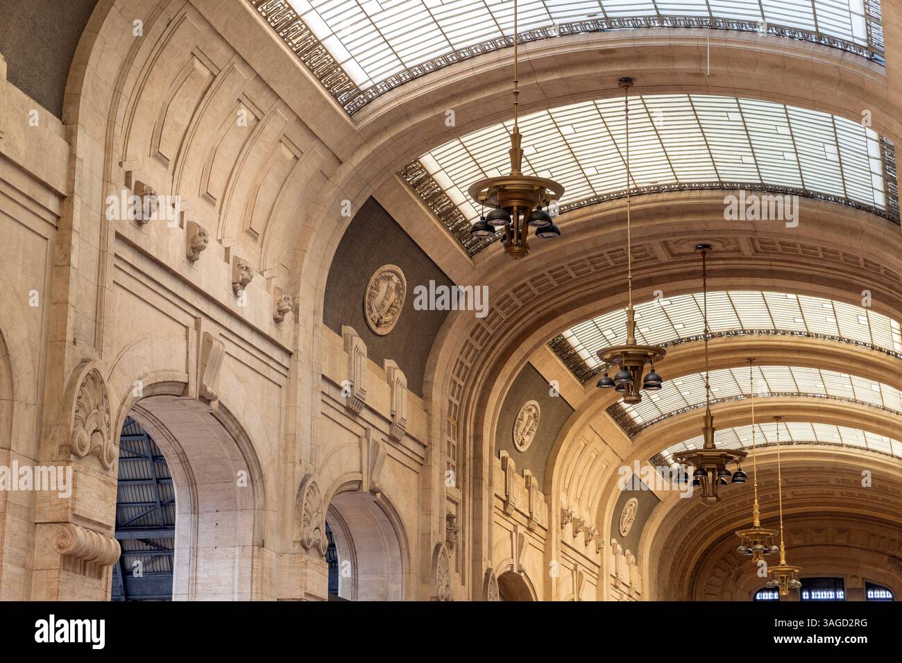Milano, Italy - April 3, 2025: The interior of the Milano Central Train ...