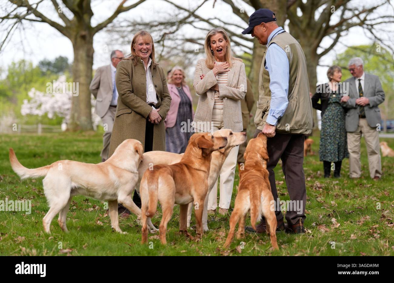 The Duchess of Edinburgh (centre) during a visit to The Yellow Labrador ...