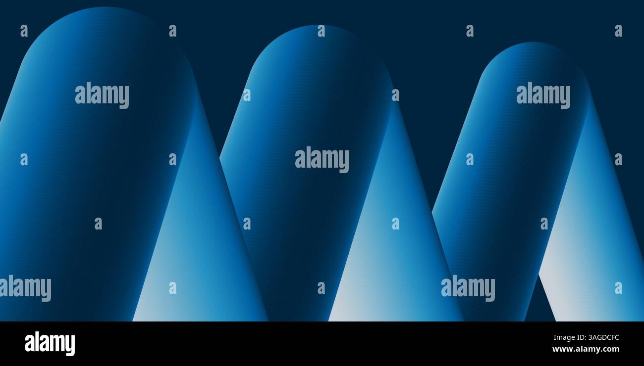 Modern abstract background featuring a lit tubular zigzag 3D shape ...