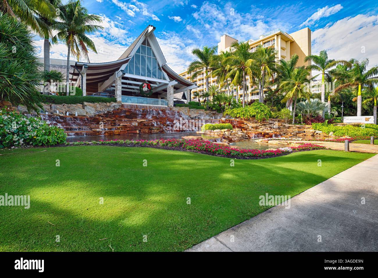 Main Entrance of the RWJ Marriott Resort Hotel, Marco Island, Collier ...