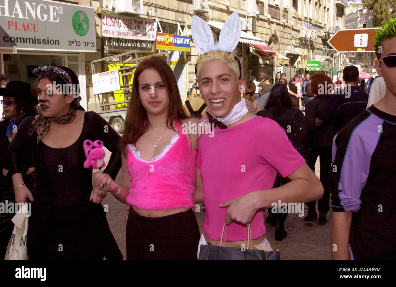 Mar 07, 2001; Jerusalem, Israel; Kids of all ages come to the Ben ...