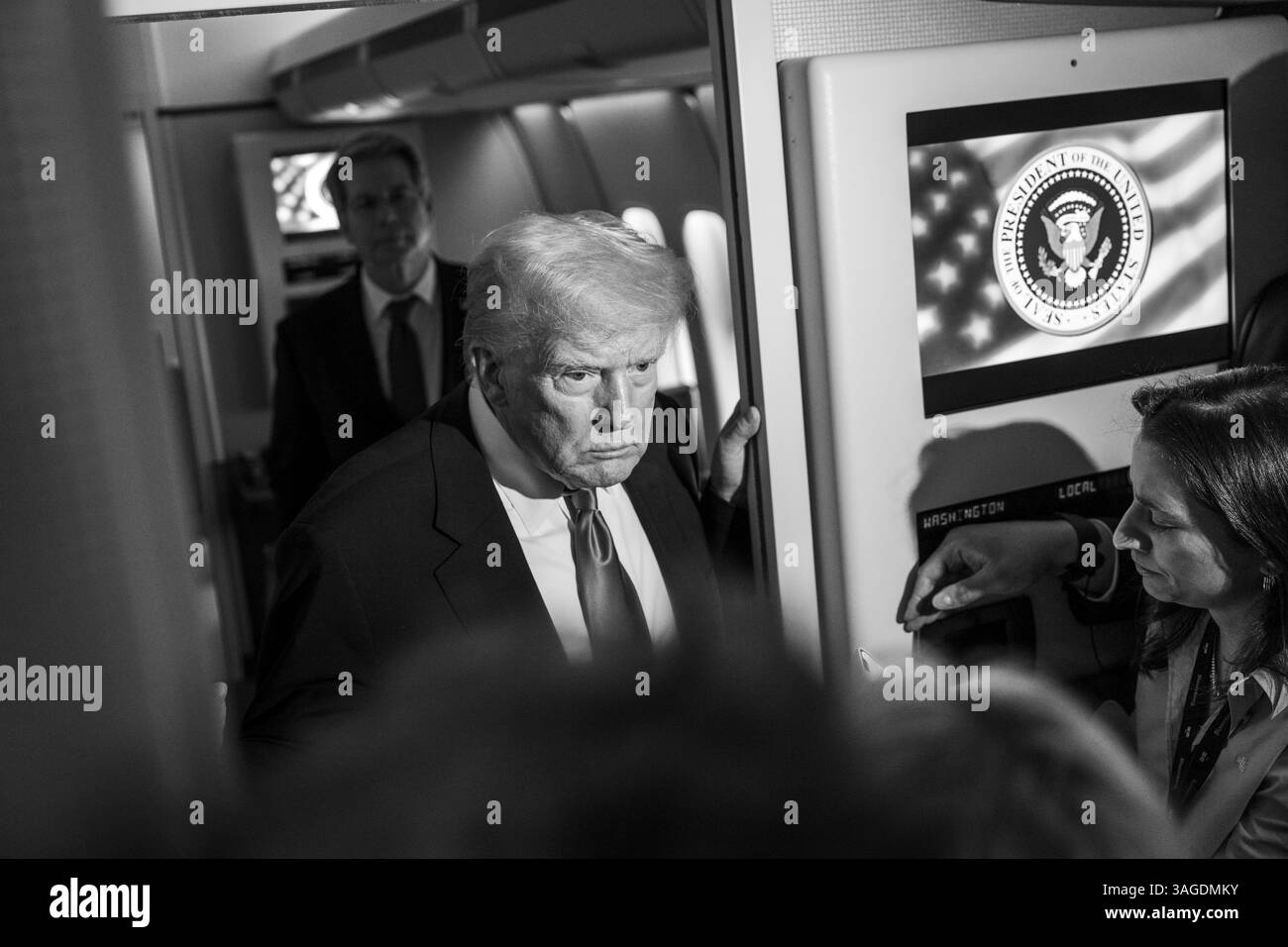 President Donald Trump plays golf in the Senior Club Championship at ...