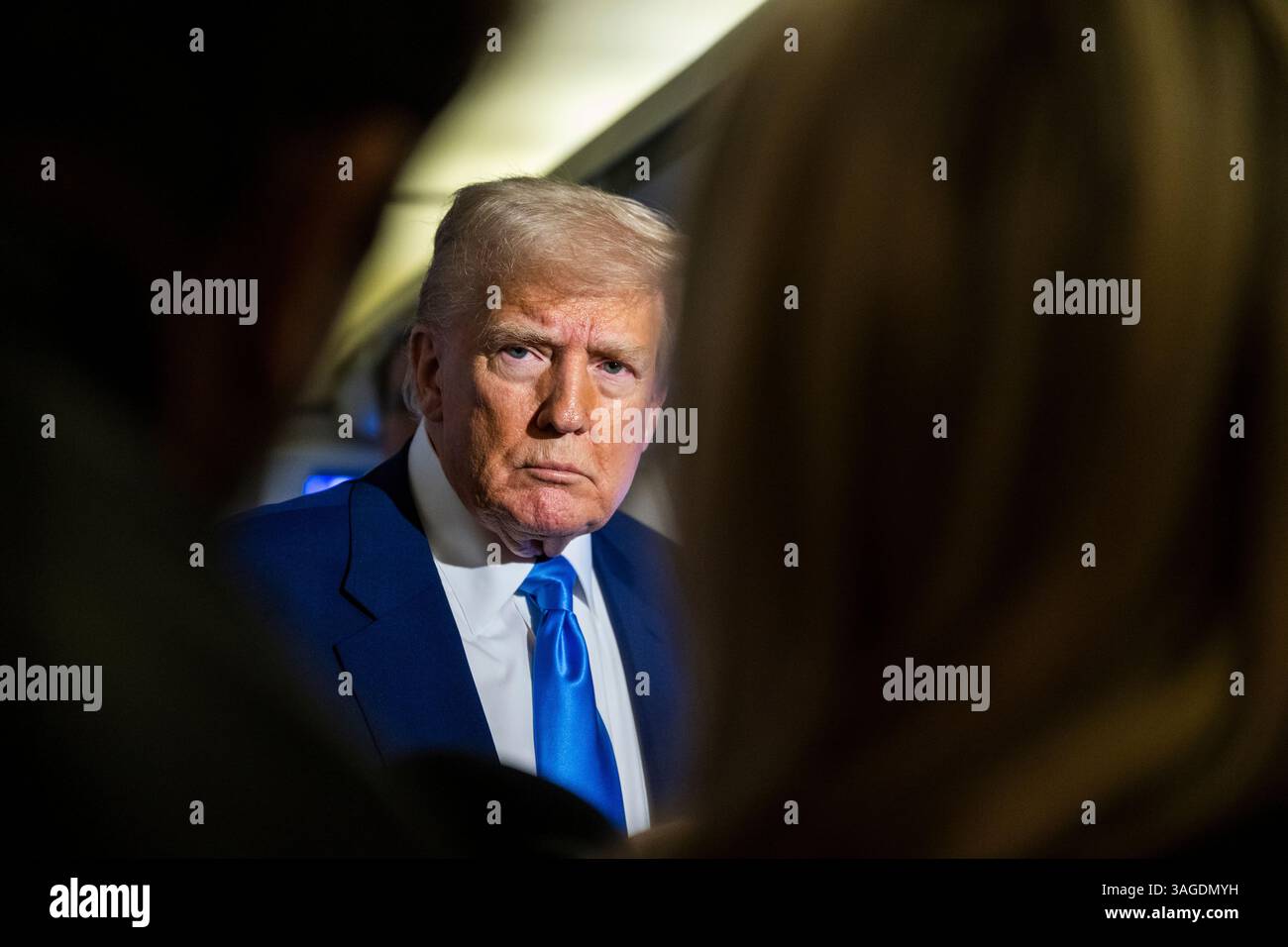 President Donald Trump plays golf in the Senior Club Championship at ...