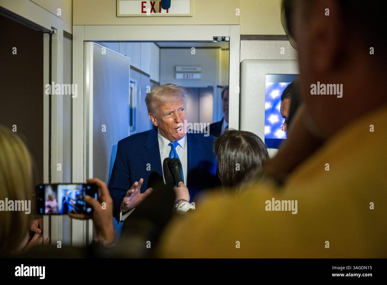 President Donald Trump plays golf in the Senior Club Championship at ...