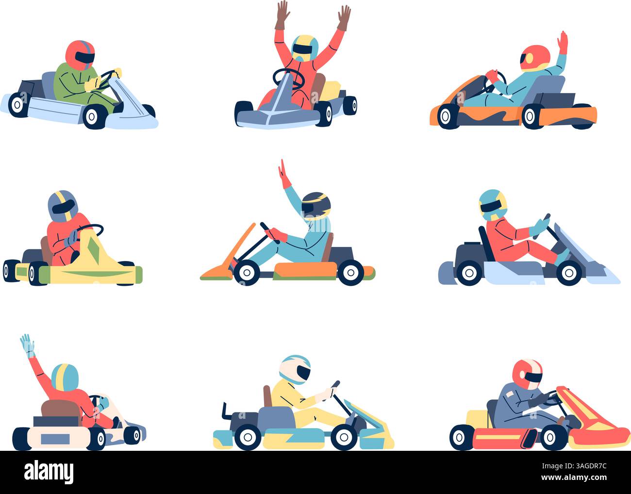 Karts in karting race competition Cut Out Stock Images & Pictures - Alamy