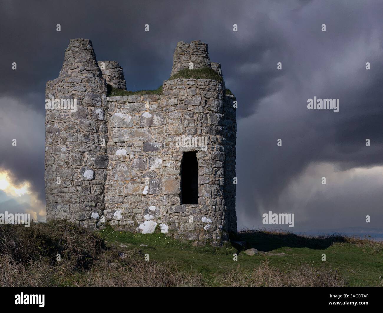 Rogers Tower Folly Castle and Dina’s Penwith Cornwall Stock Photo - Alamy